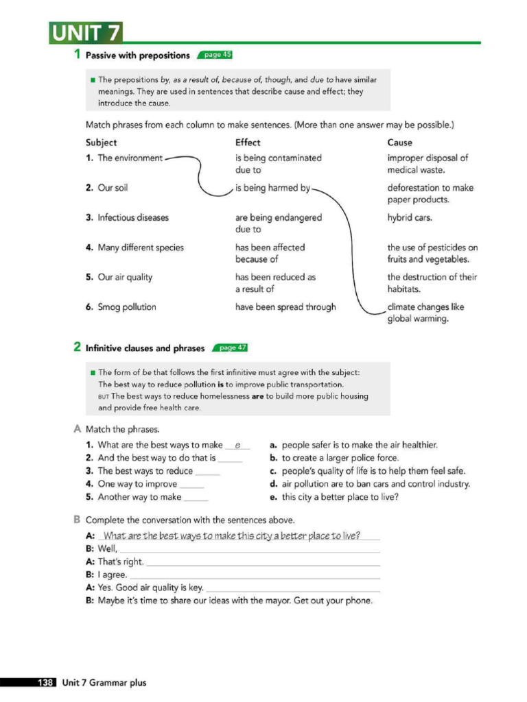 Student's Book - Unit 7 Grammar Plus | PDF