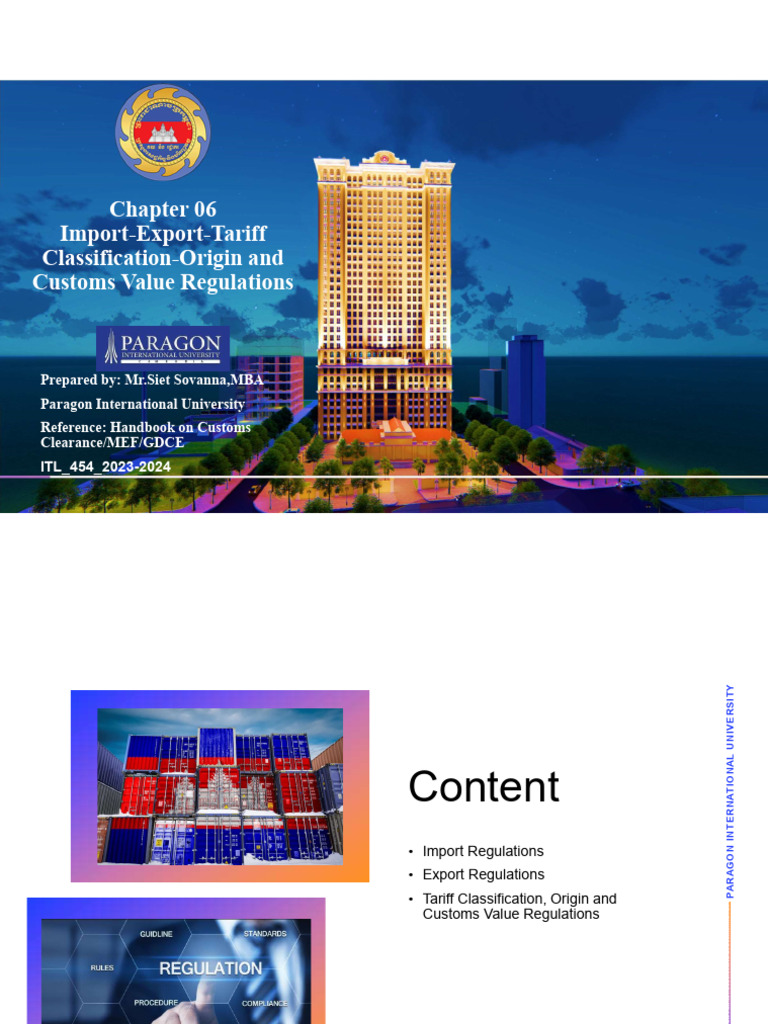 Chapter 06 Import Export Tariff Classification Origin and Customs | PDF ...