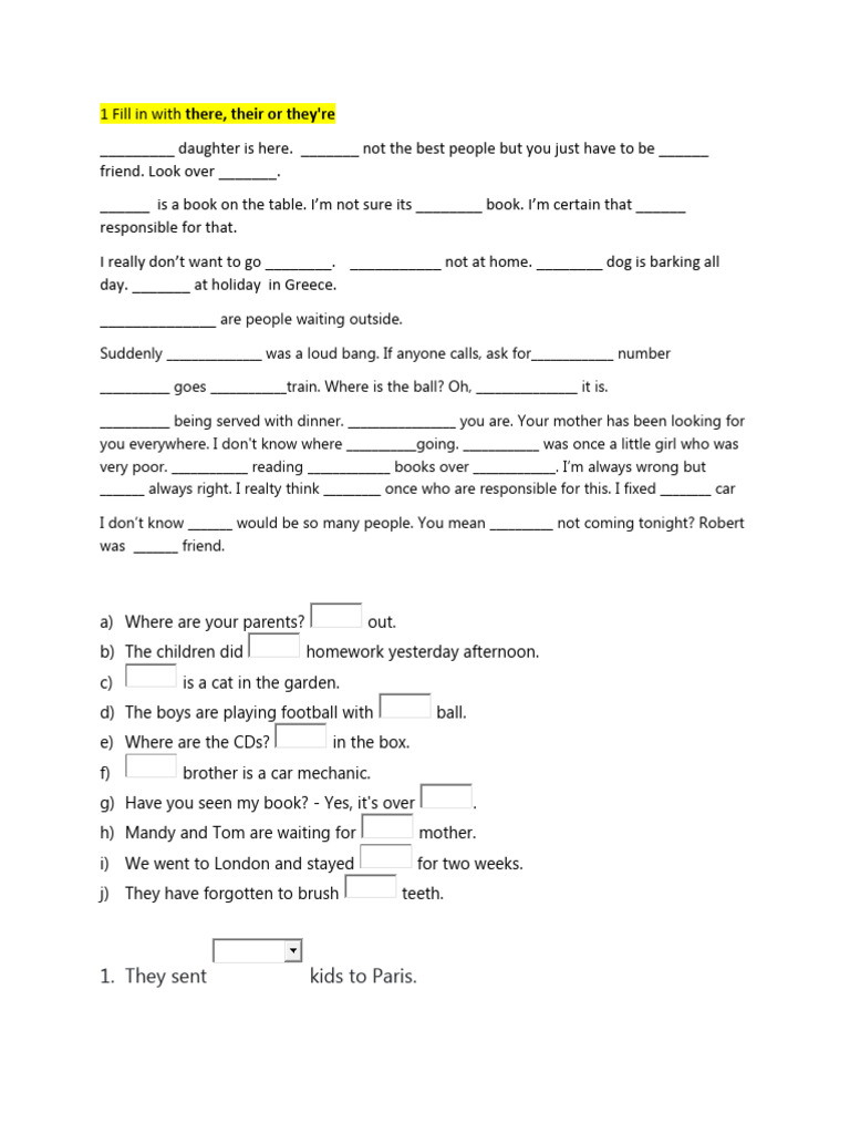 English Grammar Test: Fill in the Blanks | PDF | Home
