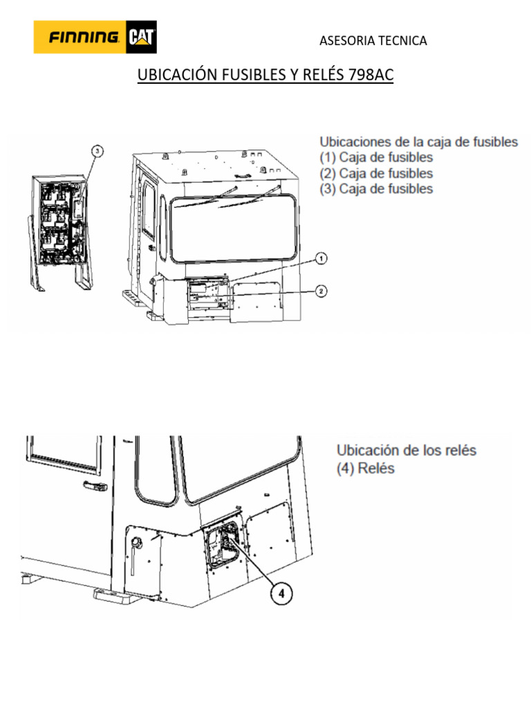 Ubicación Fusibles y Relés 798ac Final | PDF | Relé | Coche