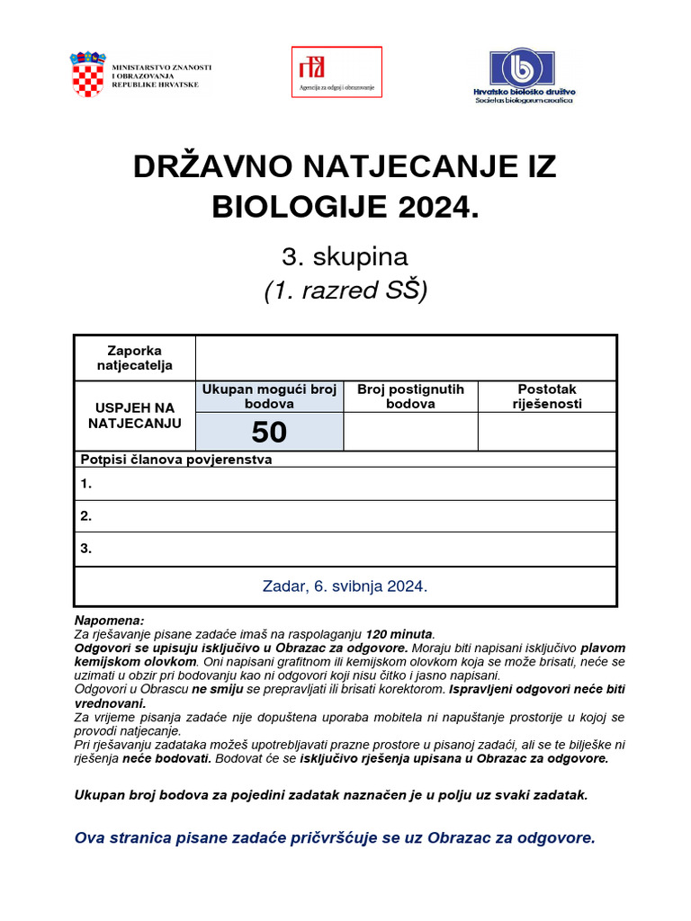 R. - Zadaca - Drzavno - Bio - 2024 | PDF