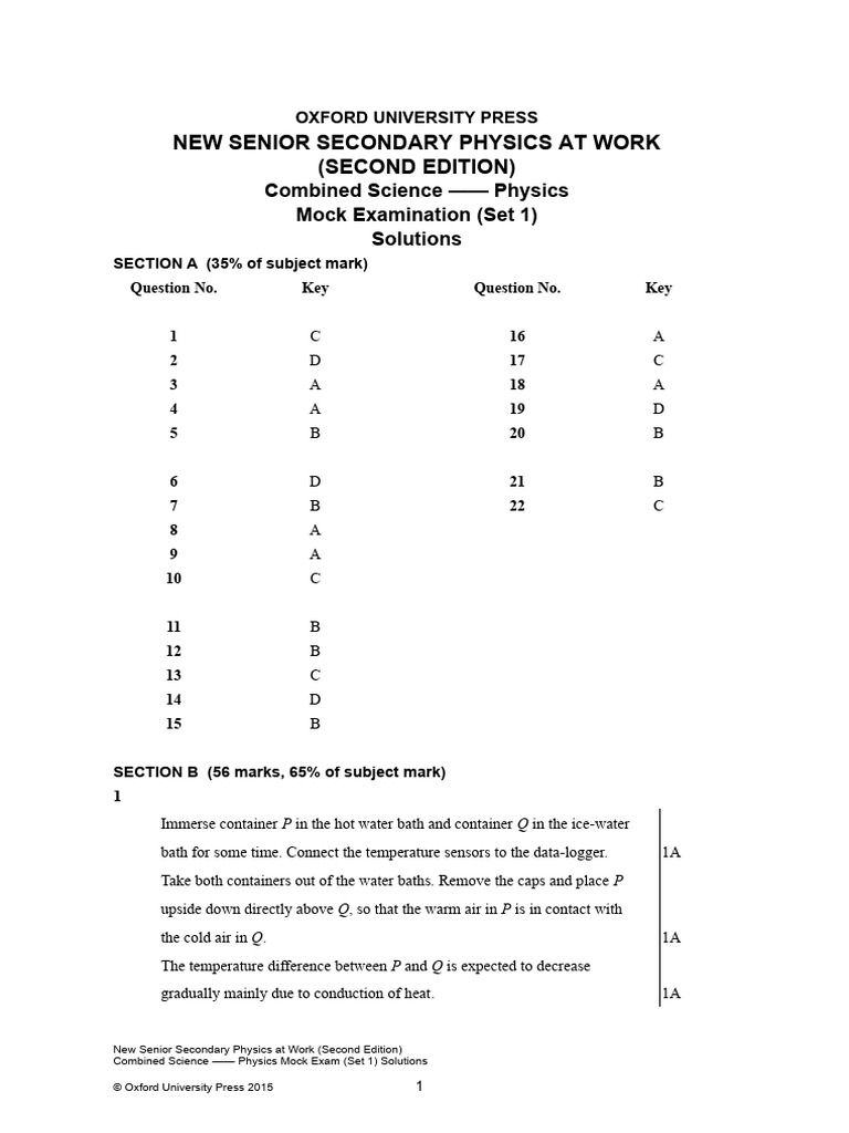 CS (Phy) Mock-Sol | PDF | Inductor | Transformer