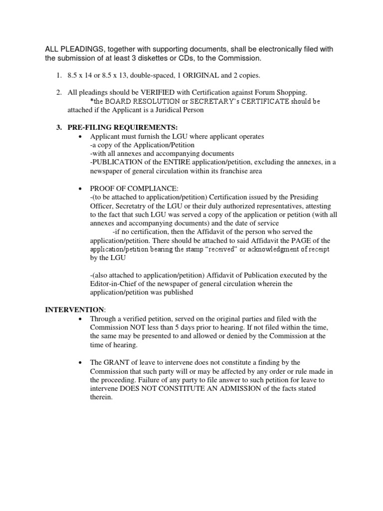 Erc Rules of Procedure | PDF | Brief (Law) | Affidavit