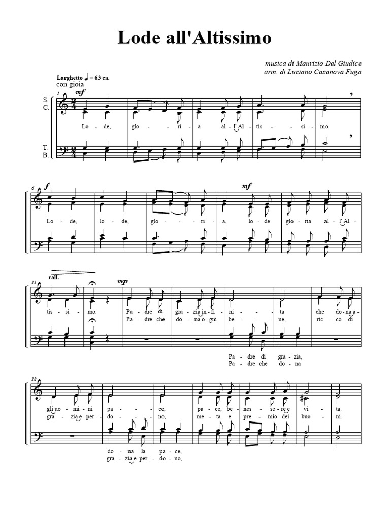 Lode All'altissimo SCTB | PDF
