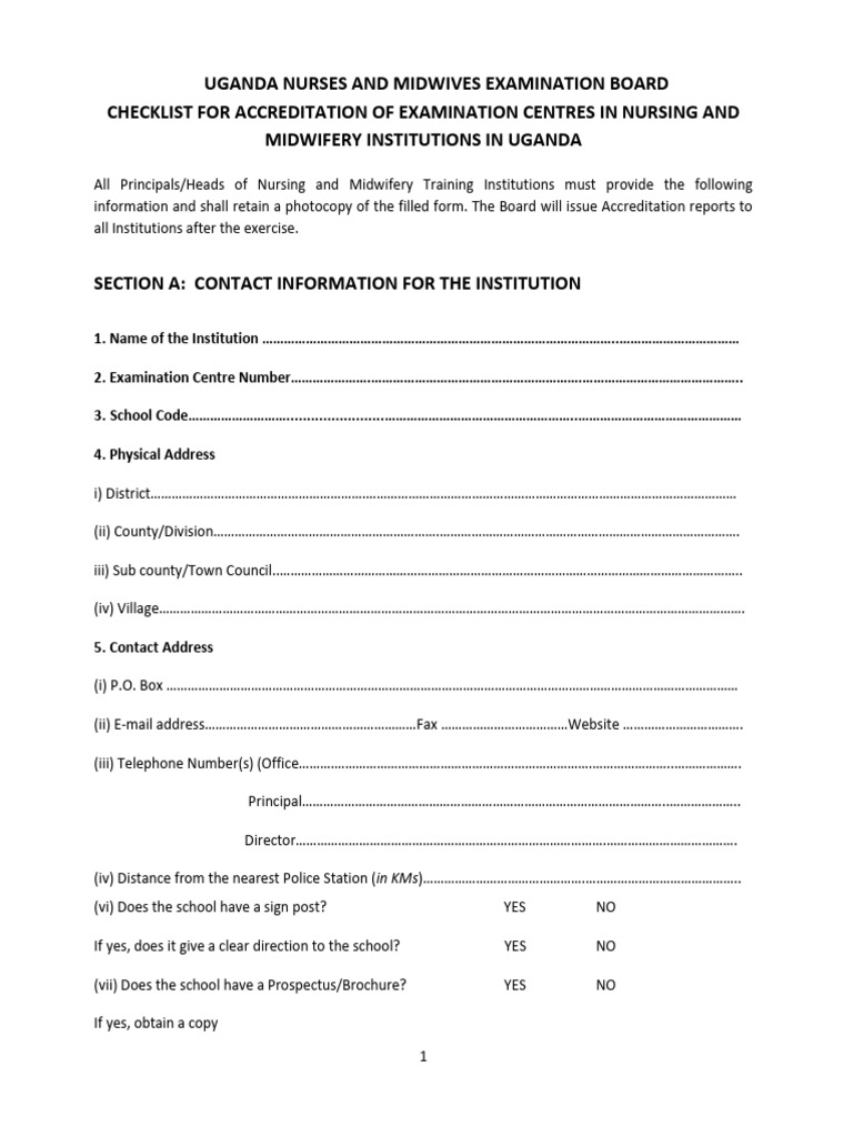 May 2018 Unmeb Examination Centre Accreditation Tool | PDF | Obstetrics ...