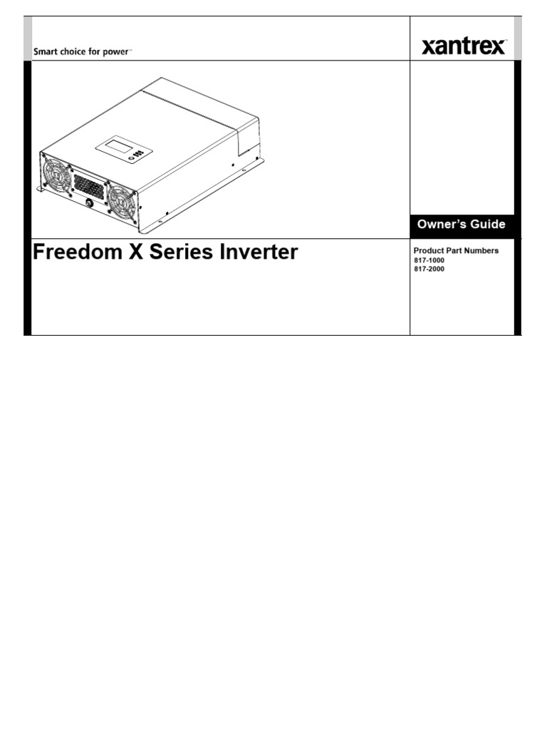 Freedom X Series Inverter | PDF | Direct Current | Alternating Current