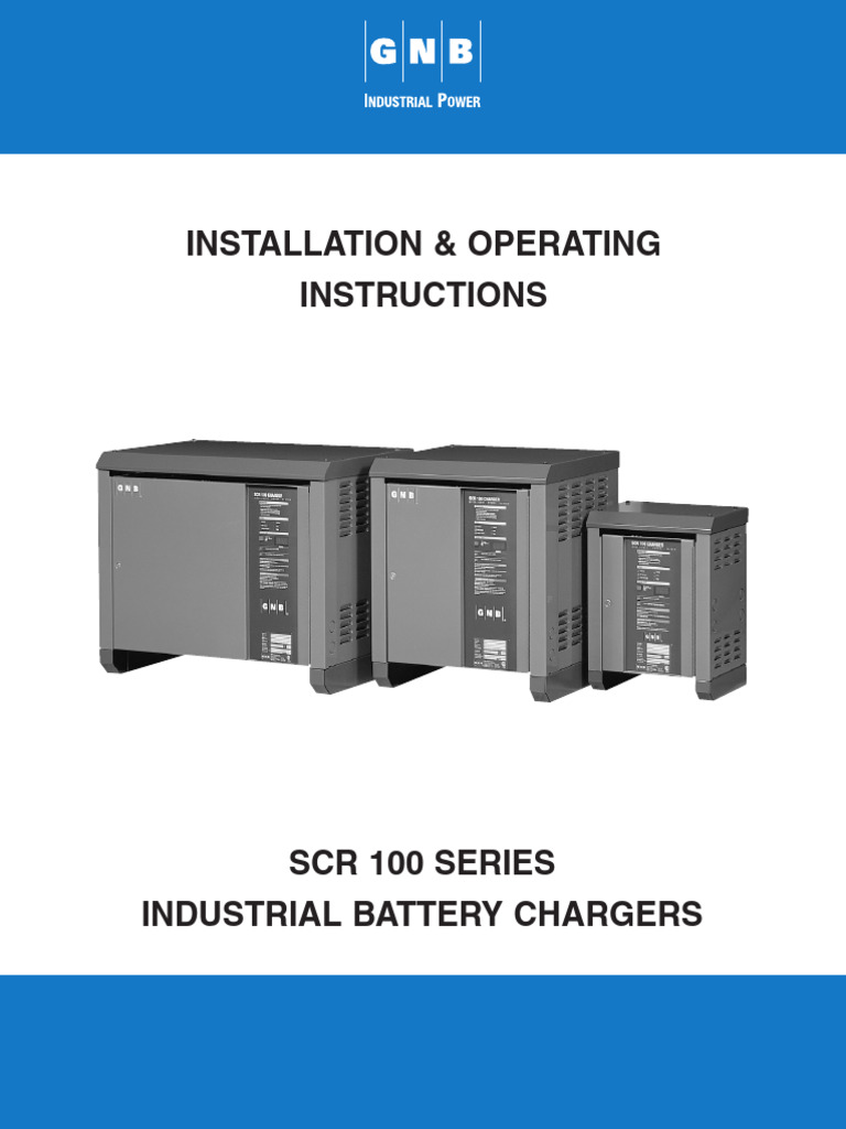SCR 100 Charger Installation Manual | PDF | Battery Charger ...