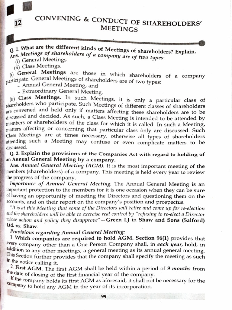 pdf 3 cl | PDF | Proxy Voting | Quorum