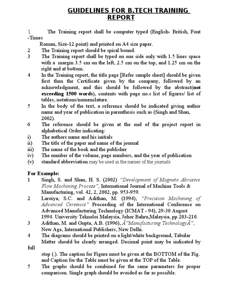 Guidelines For Training | PDF