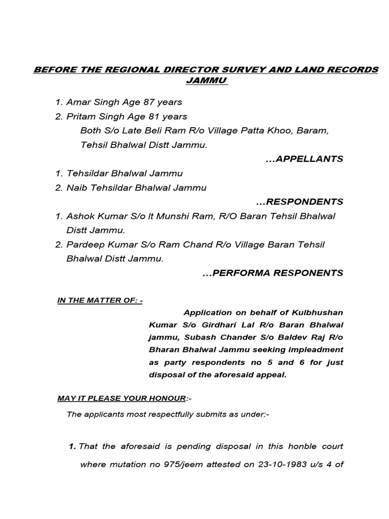 Appplication Amar Singh and Ors | PDF | Affidavit | Legal Procedure