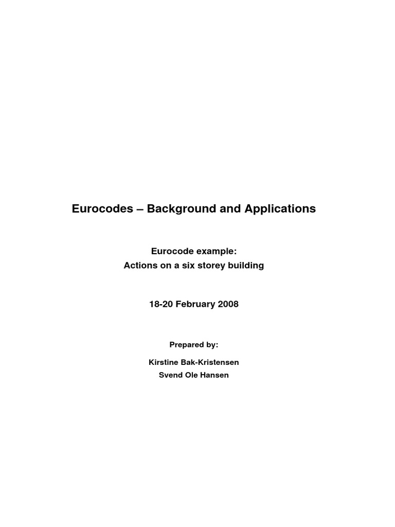 Eurocode Actions for Six Storey Building | PDF | Wound | Continuum ...