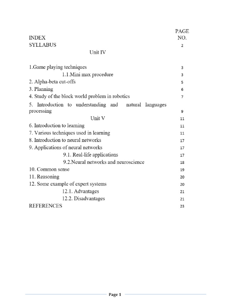 Unit 4 - 5 Artificial Intelligence | PDF