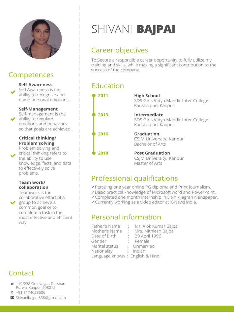 My CV | PDF | Knowledge | Cognition