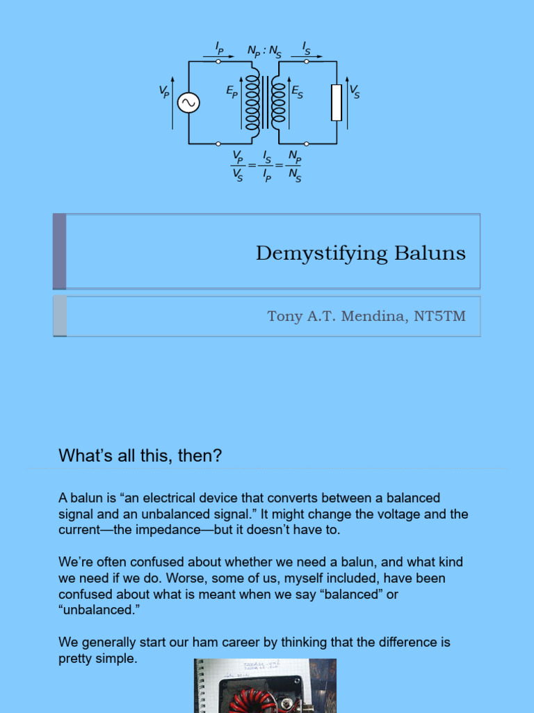 Understanding Baluns: A Guide for Amateurs | PDF | Antenna (Radio ...