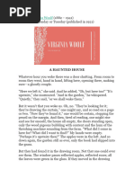 Virginia Woolf's A Haunted House Analysis | PDF