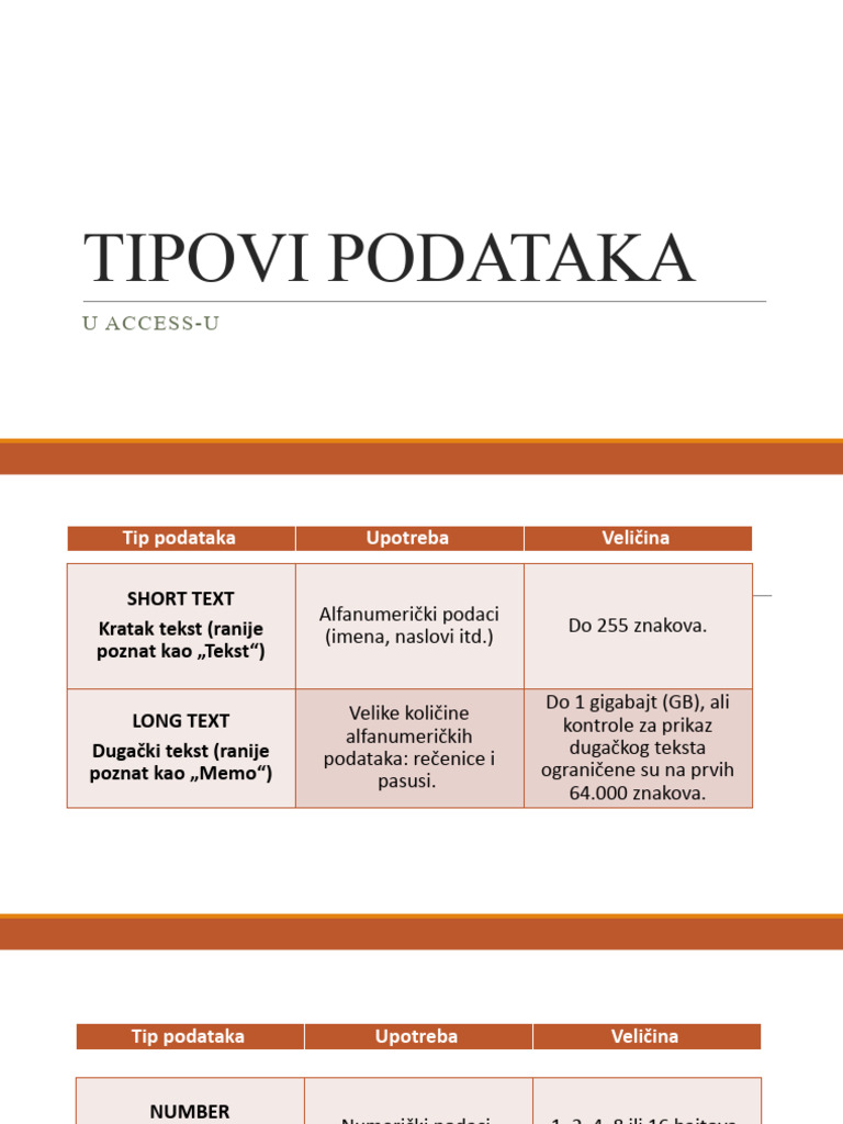 Tipovi Podataka | PDF
