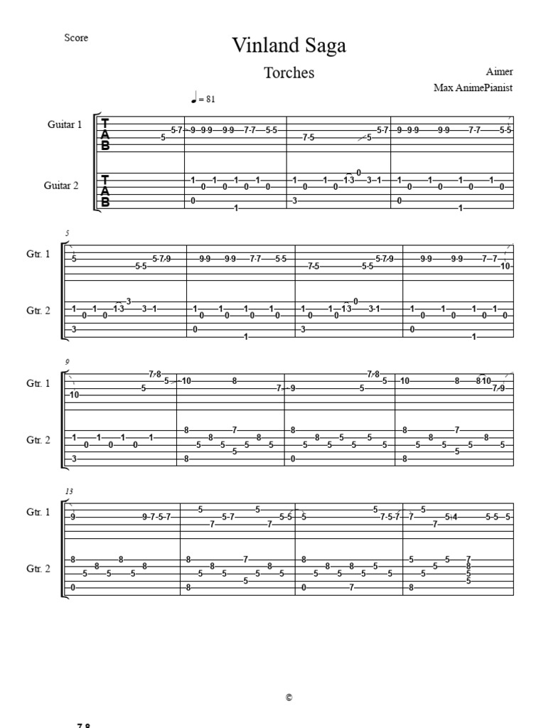 Torches Tab Ver 1 | PDF