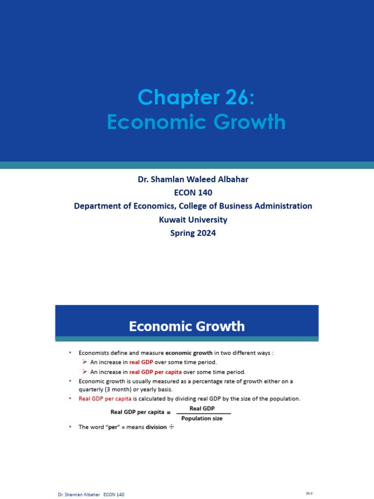 ECON140-Chapter 26-Economic Growth | PDF | Gross Domestic Product ...