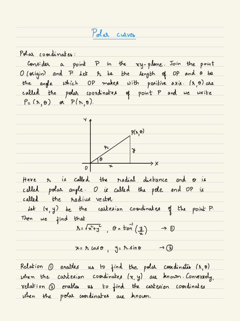 Polar Curves | PDF | Coordinate System | Euclidean Geometry