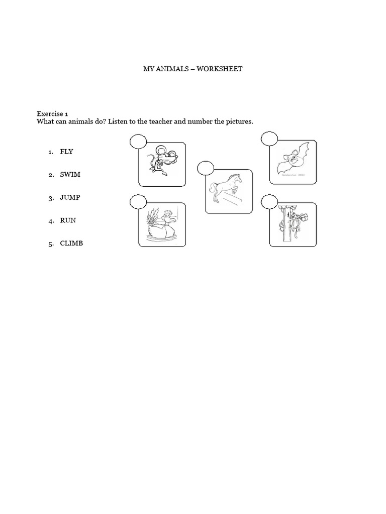 Animal Abilities Worksheet | PDF