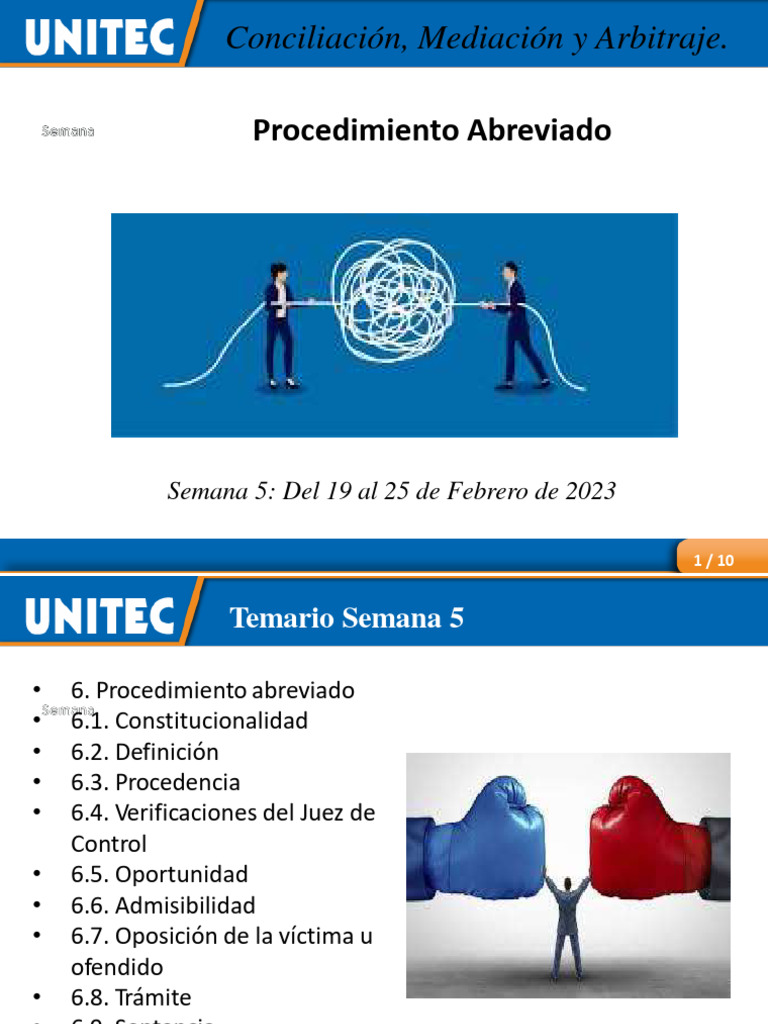 Procedimiento Abreviado: Conciliación, Mediación y Arbitraje | PDF | Derecho penal | Sentencia (ley)