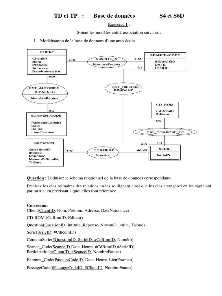 TD TP BD 2ie Corrigé | PDF | SQL | Bases de données