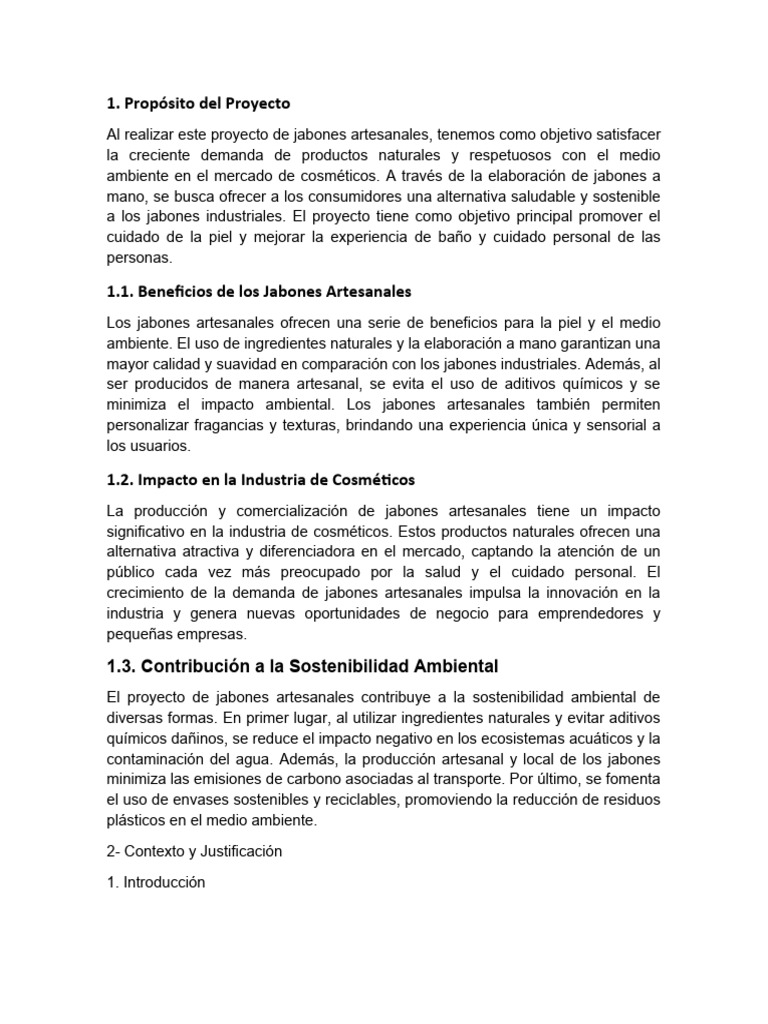 Propósito Del Proyecto | Descargar gratis PDF | Marketing | Calidad (comercial)