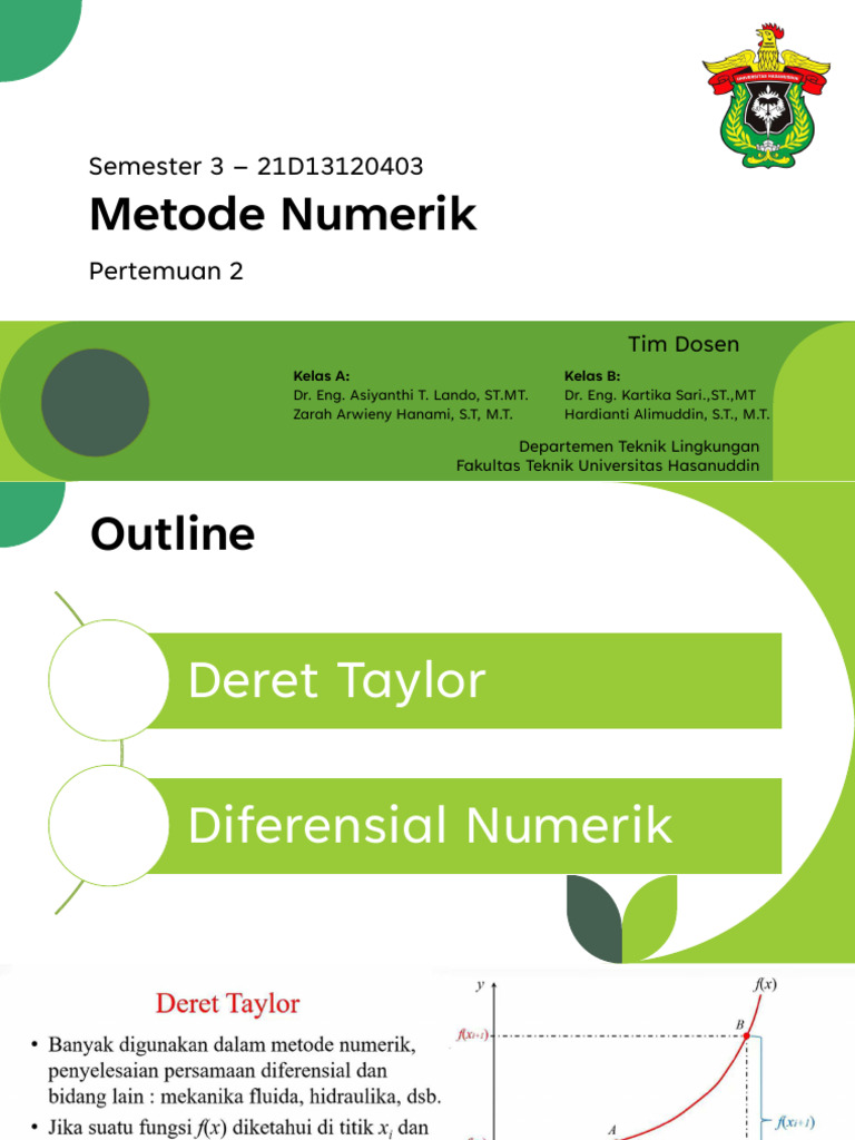 Metode Numerik: Deret Taylor dan Diferensial | PDF