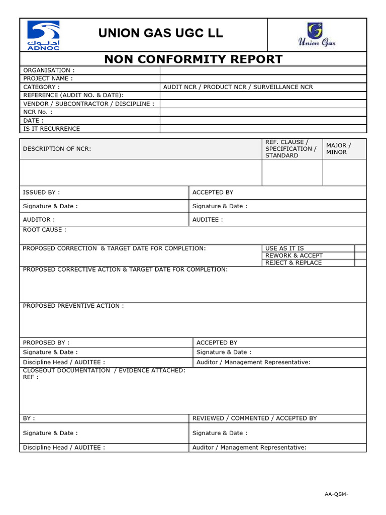 Appendix 5.-Ncr Format | PDF