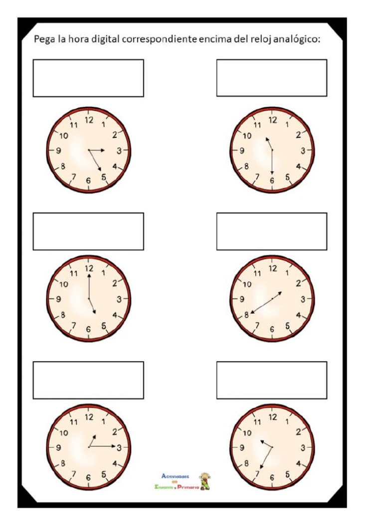 Actividad Horarios Matem | PDF