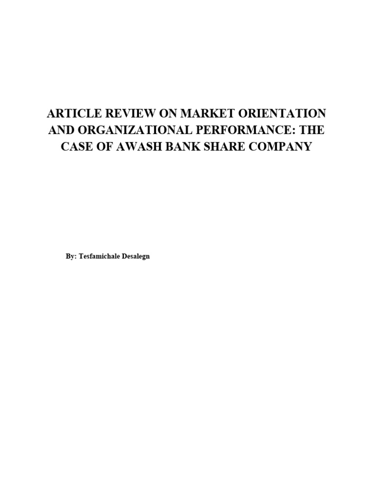 Article Review | PDF | Statistics | Market (Economics)