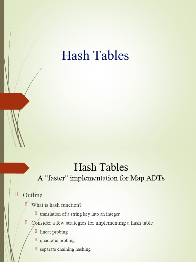 Hash Tables | PDF | Algorithms | Applied Mathematics