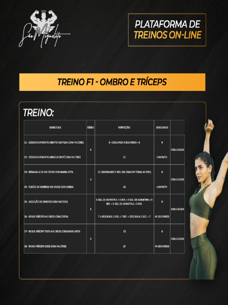 Treino+f1+ +Ombro+e+Tr Ceps | PDF