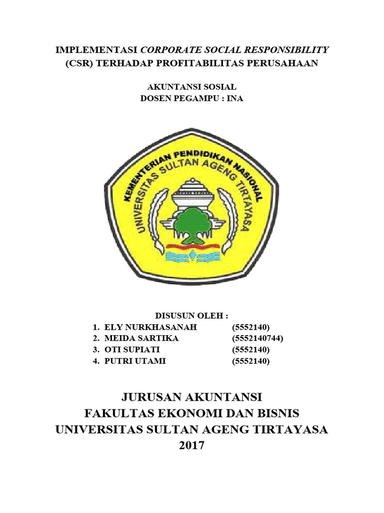 CSR Tugas Oti 1 | PDF | Karier & Perkembangan | Bisnis