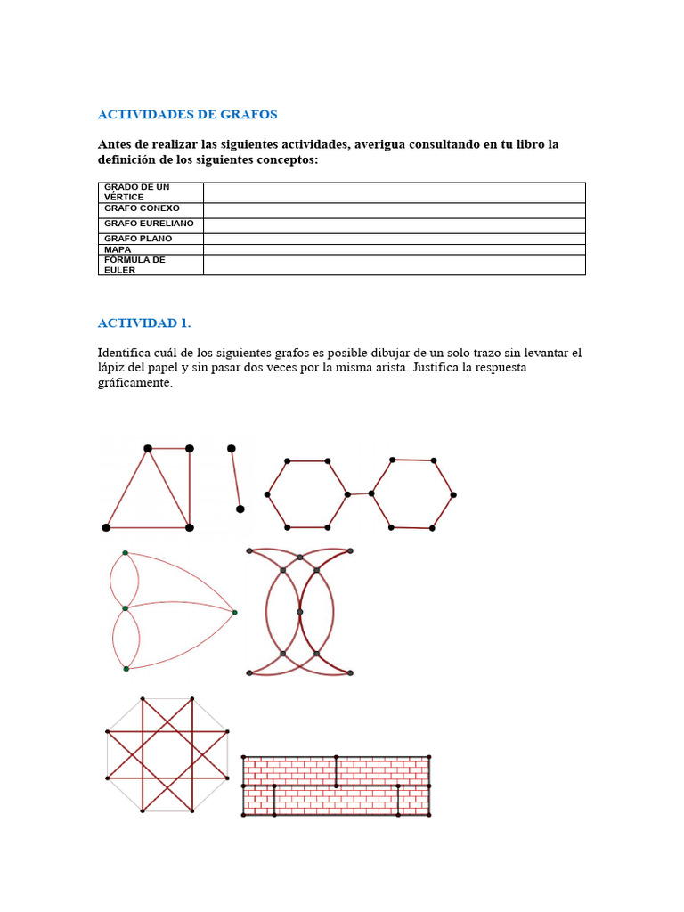 Actividades de Grafos para Niños | PDF | Teoría de grafos | Informática ...