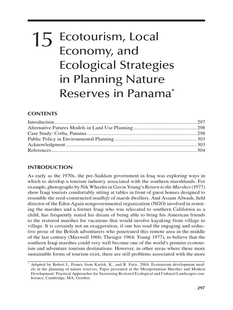 LU7 2 Ecotourism, Local Economy and Ecological Startegies in Planning ...