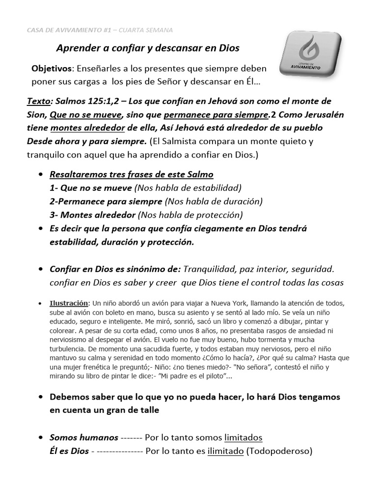4º - Aprender a confiar y descansar en Dios | PDF | Salmos