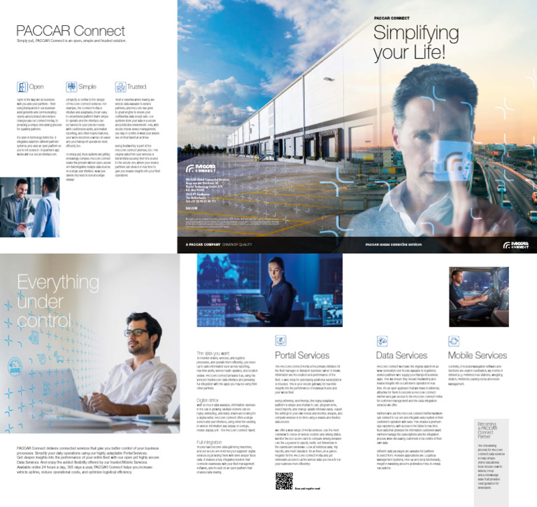 PACCAR Connect Brochure EN | PDF | Mobile App | Logistics