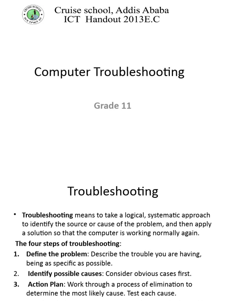 Grade 11 ICT | PDF | Troubleshooting | Spyware