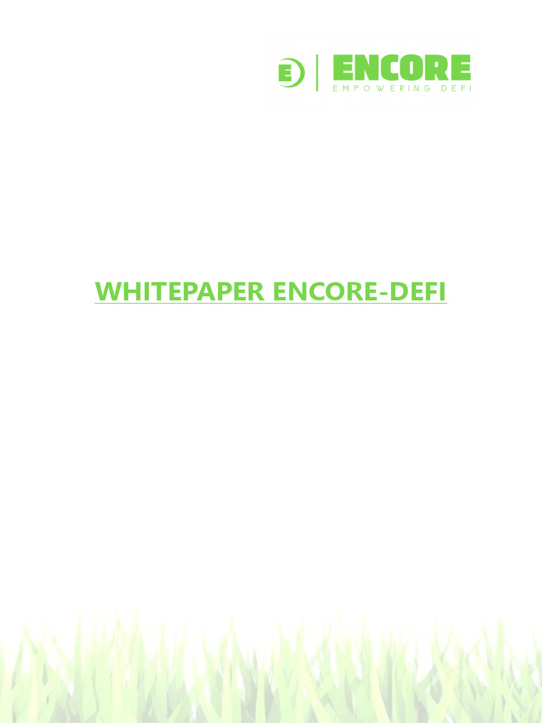 WHITEPAPER-ENCORE | PDF | Cryptocurrency | Governance