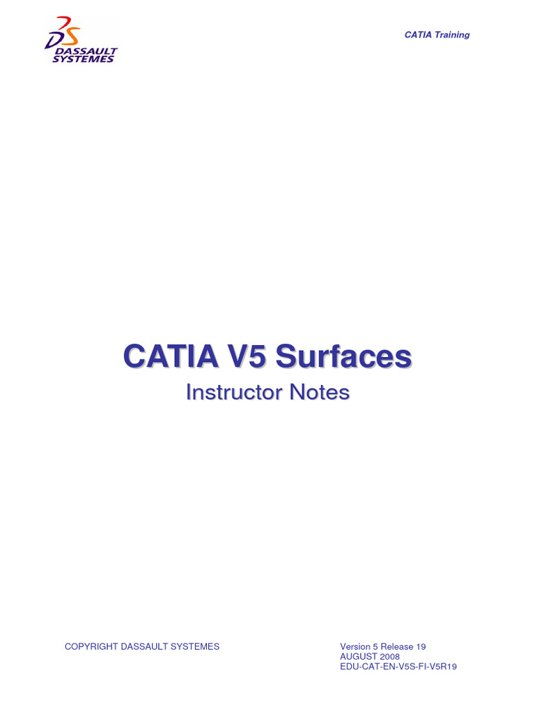 Dokumen - Tips Catia v5 Surfaces Catiacatia Shape Design Acatia v5 ...