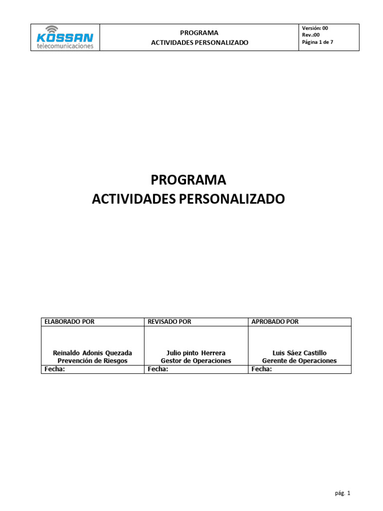 Programa Personalizado | PDF | Negocios
