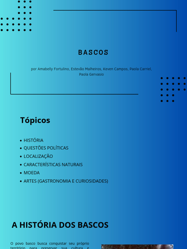 Características do Povo Basco e Sua Luta | PDF | Bascos | País Basco ...