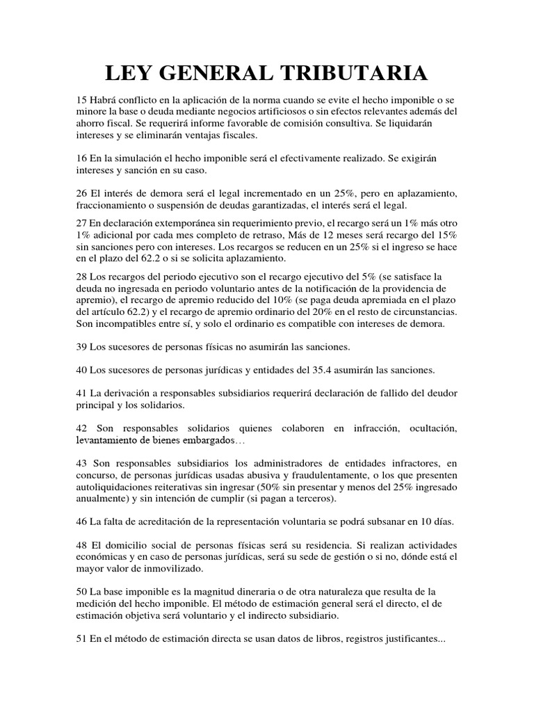 artículos normas comunes LGT | PDF | Estatuto de limitaciones | Pagos