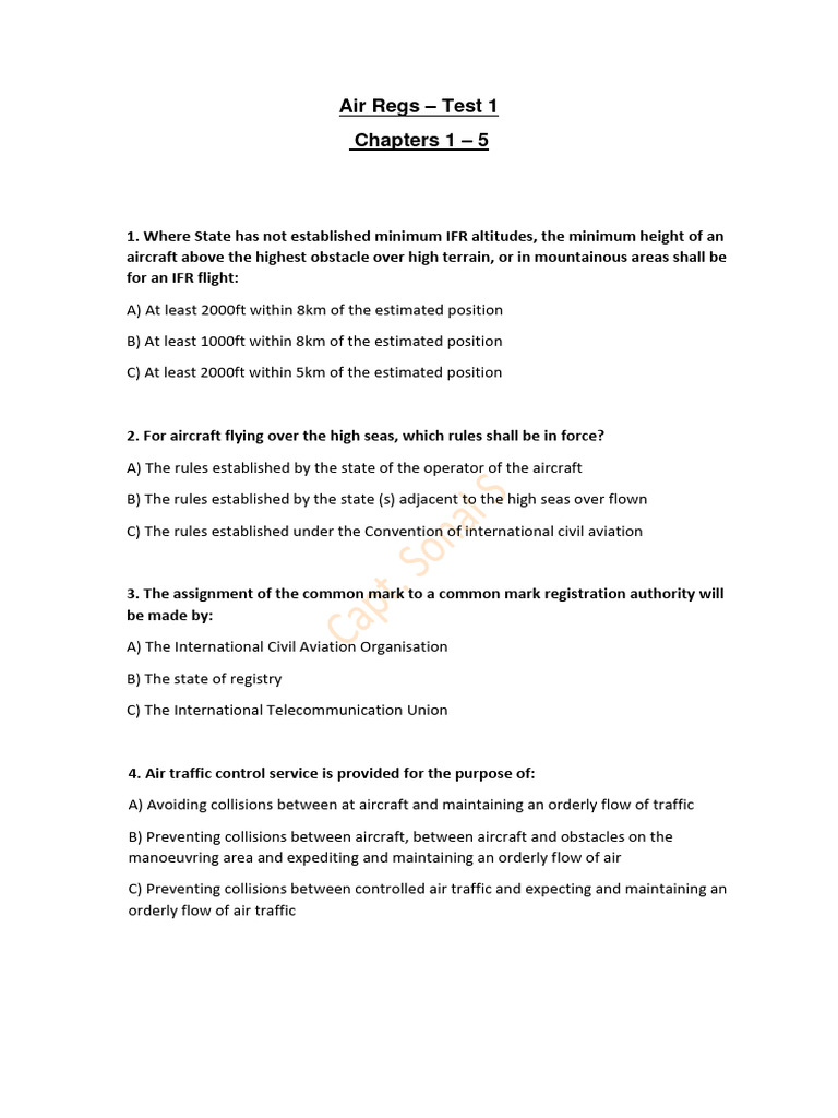Air Navigation Rules and Regulations | PDF | Instrument Flight Rules ...