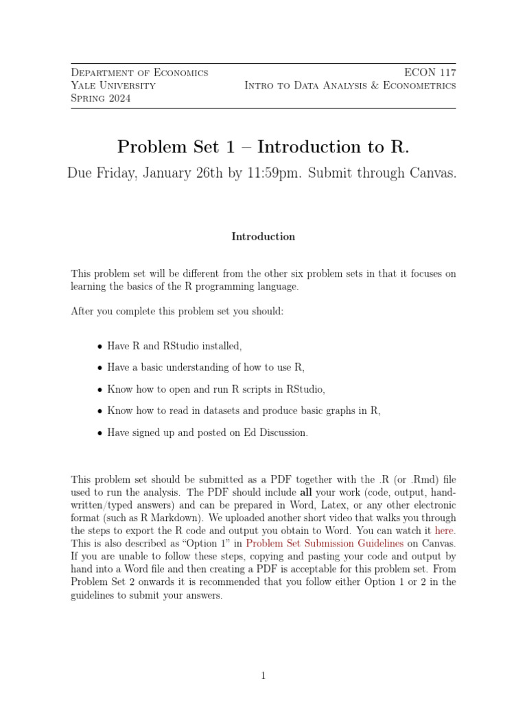 econ117_ps1 | PDF | Computer File | Directory (Computing)