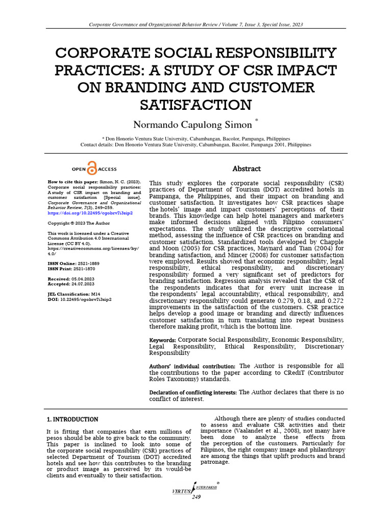 Corporate Social Responsibility Practices | PDF | Corporate Social ...