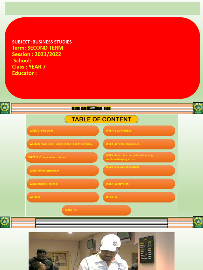 Year 7 Business Studies Overview | PDF | Partnership | Debits And Credits