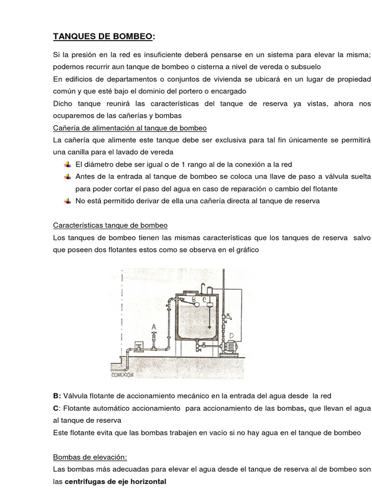 Tanques de Bombeo | PDF | Bomba | Tanques