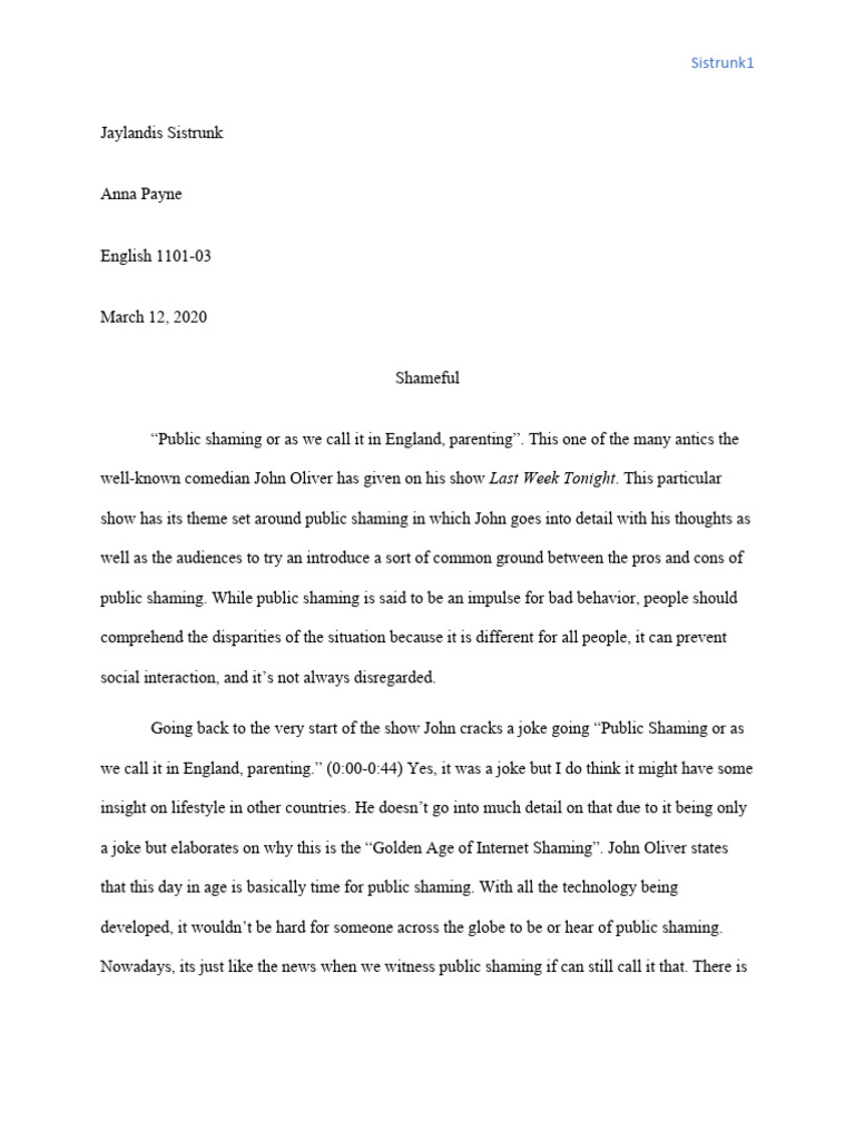 Trinity Essay 1 | PDF | Social Science | Self-Improvement